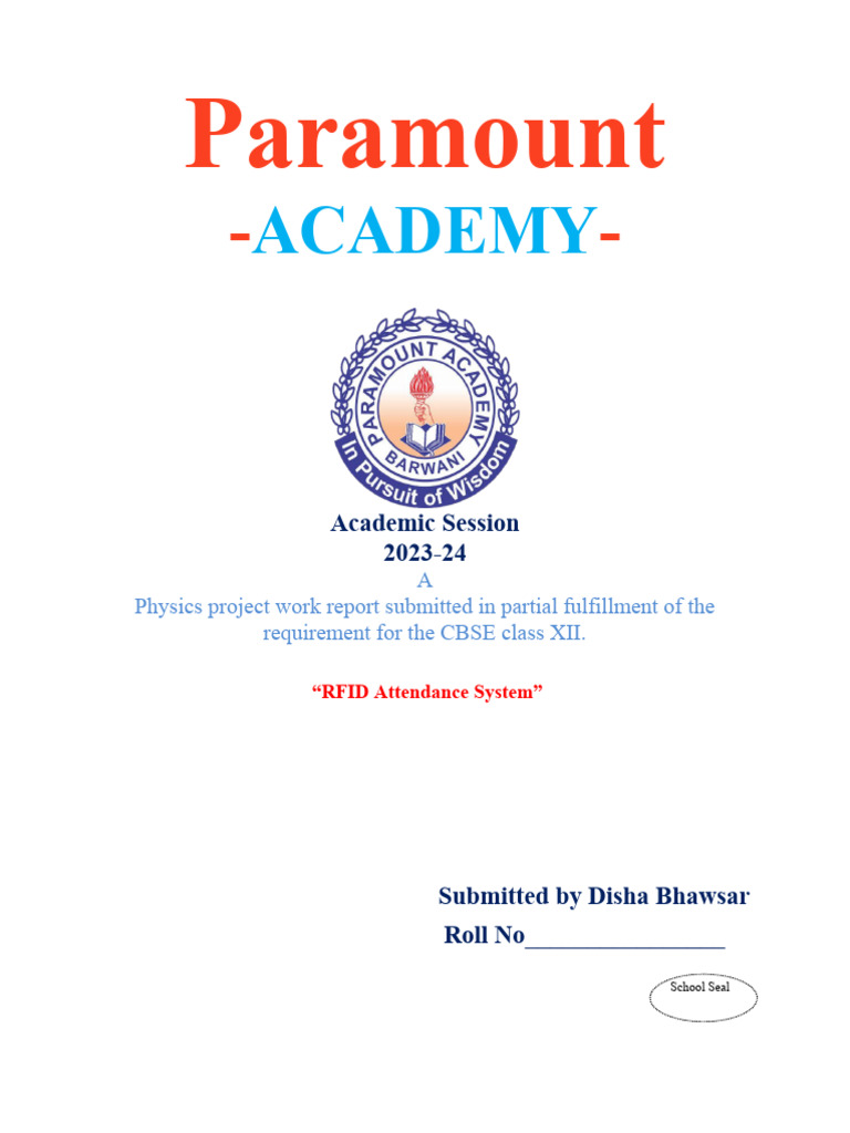 Front Page and Certifiacte Page Professional Looking Paramount Academy ...