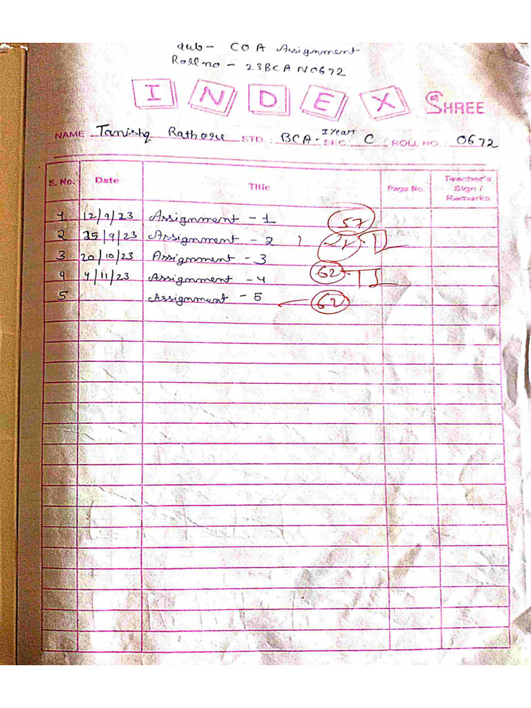 COA Assignment 5 Tanishq Rathore | PDF