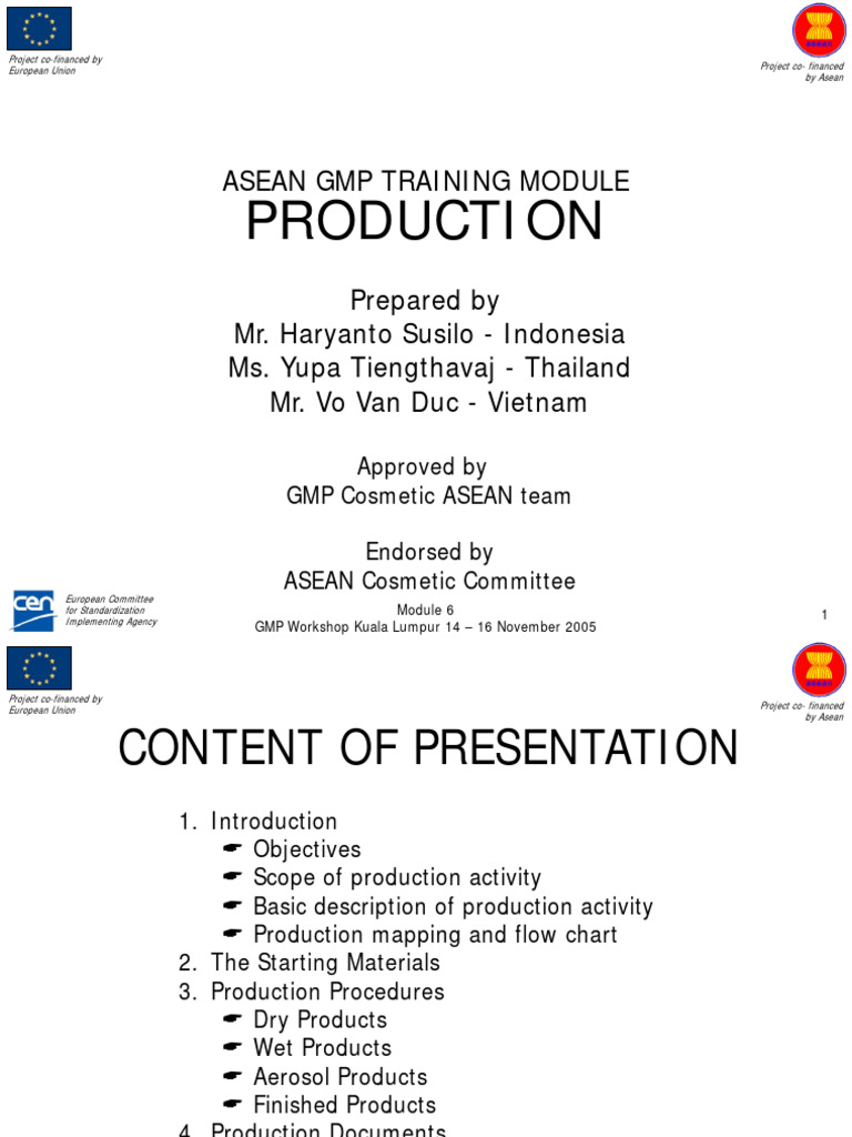 GMP ASEAN Production +soap | PDF