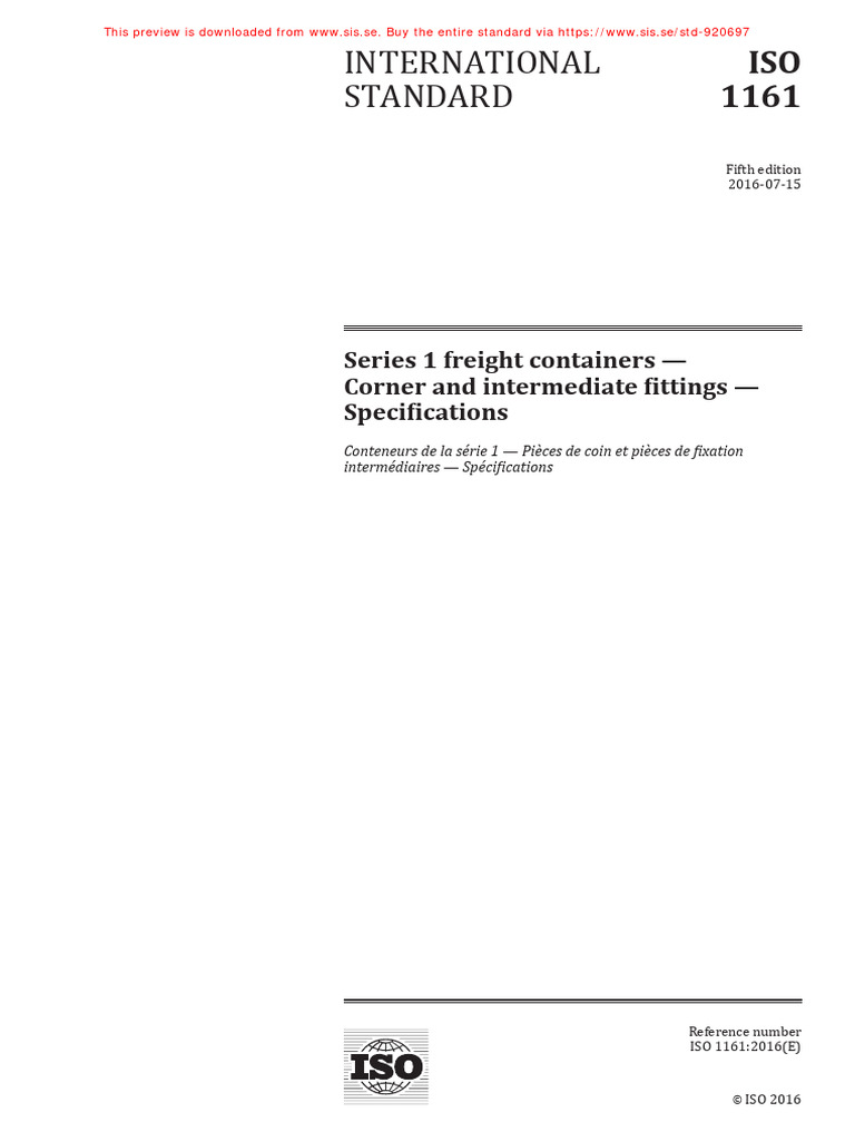 Iso 1161 2016 en PDF | PDF | Technology & Engineering | Computers