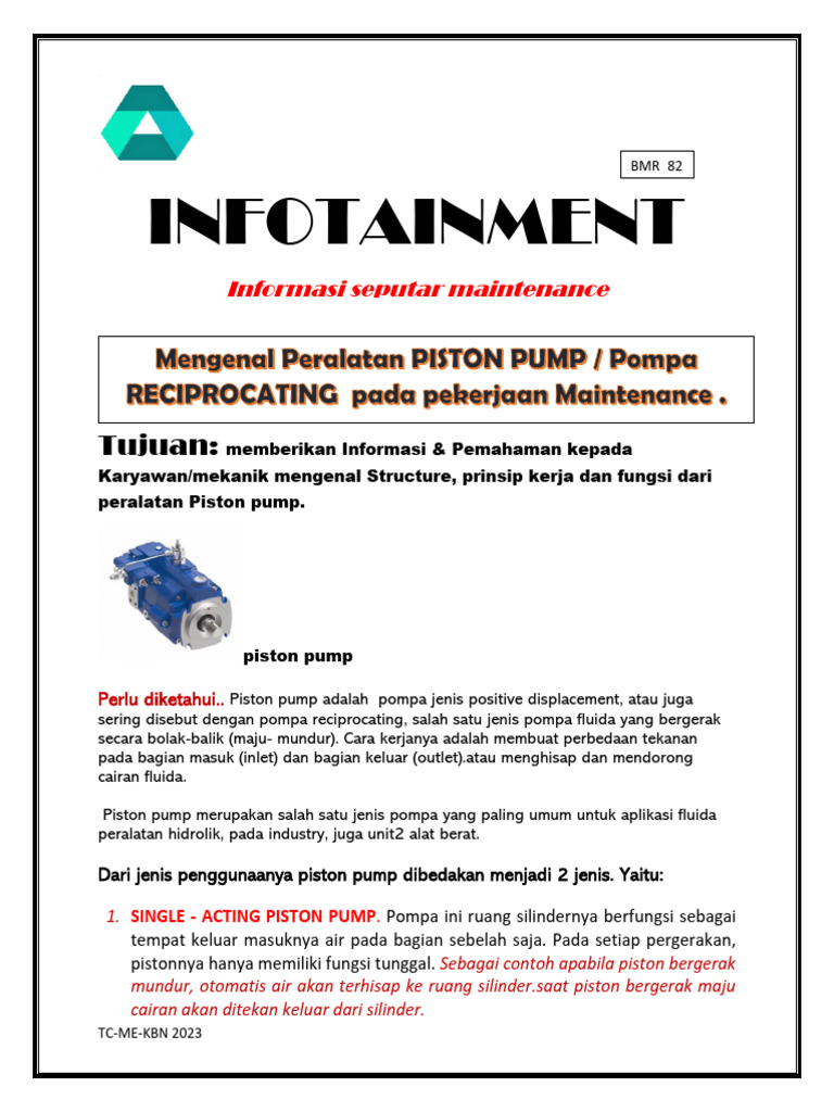 INFOTAINMENT Piston Pump | PDF