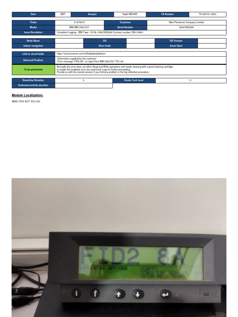 Log Collection Procedure For IBM 3592-E07 Tape Drive | PDF | Library ...