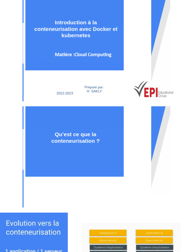 Partie2 Presentation Conteneurisation Ppt (1) | PDF | Logiciel système ...