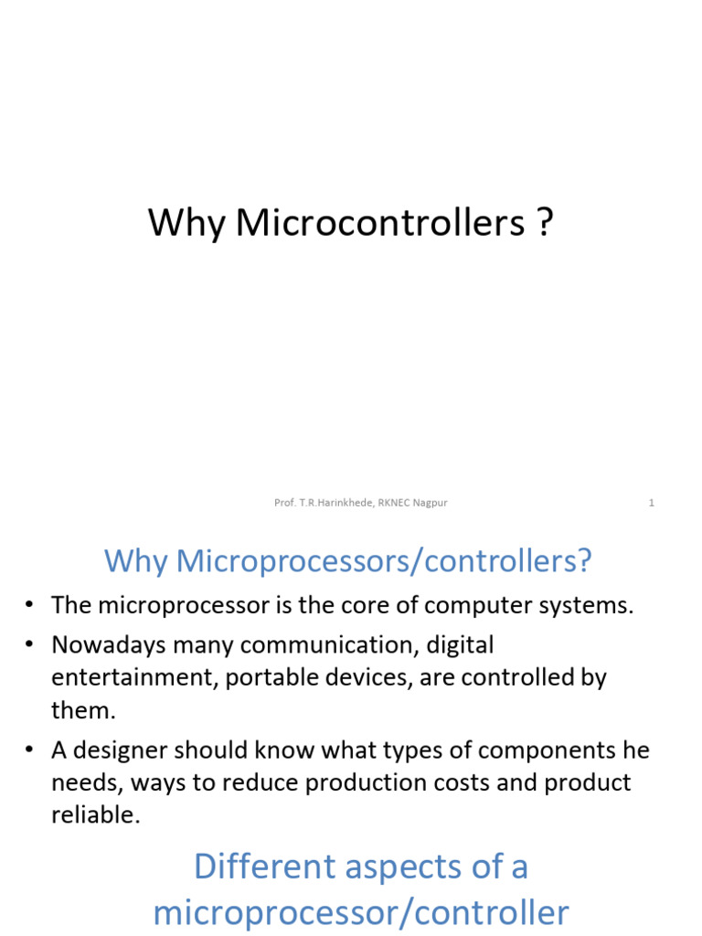 02 Introduction To Microcontrollers | PDF | Technology & Engineering