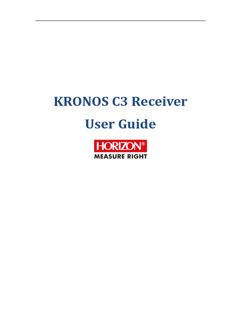 Kronos C3 GNSS Receiver - User Guide | PDF