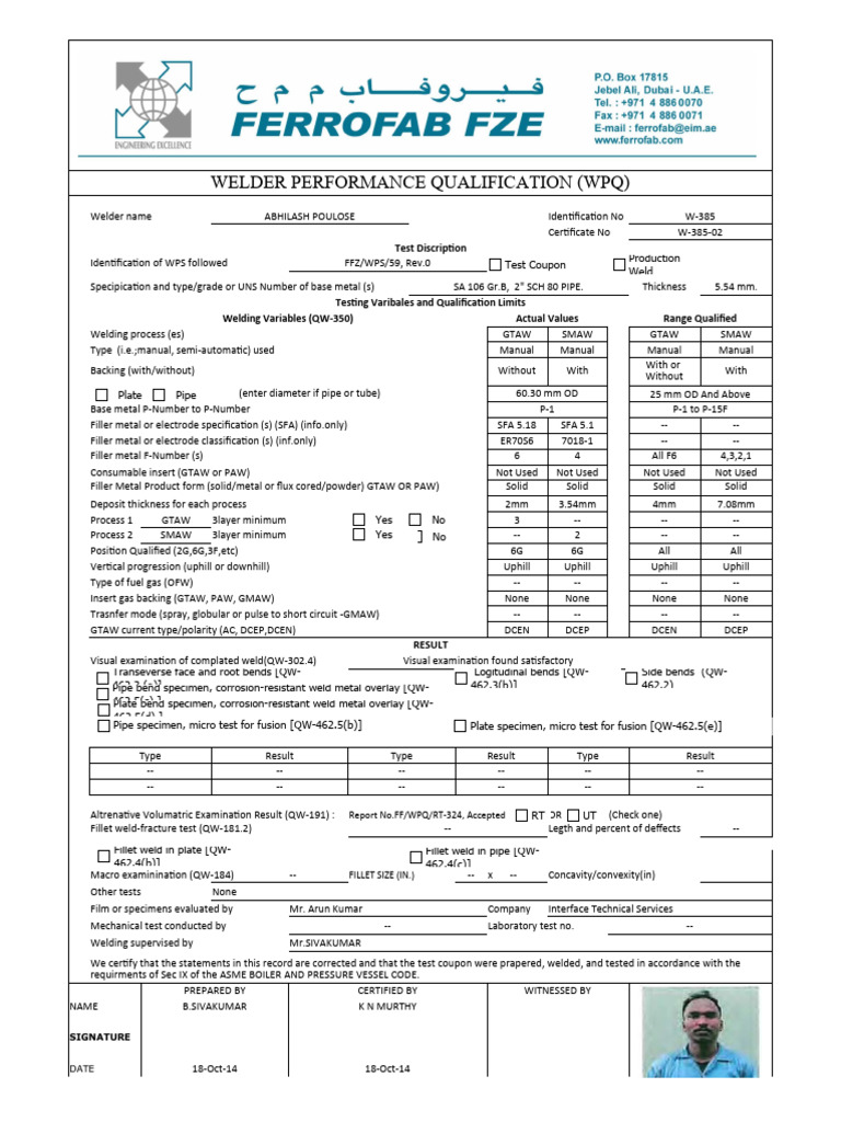 385 2 Internal Gtaw+Smaw | PDF | Construction | Welding