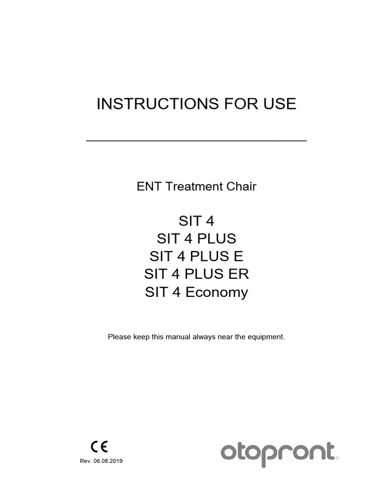 ENT Chair User Manual SIT 4 | PDF