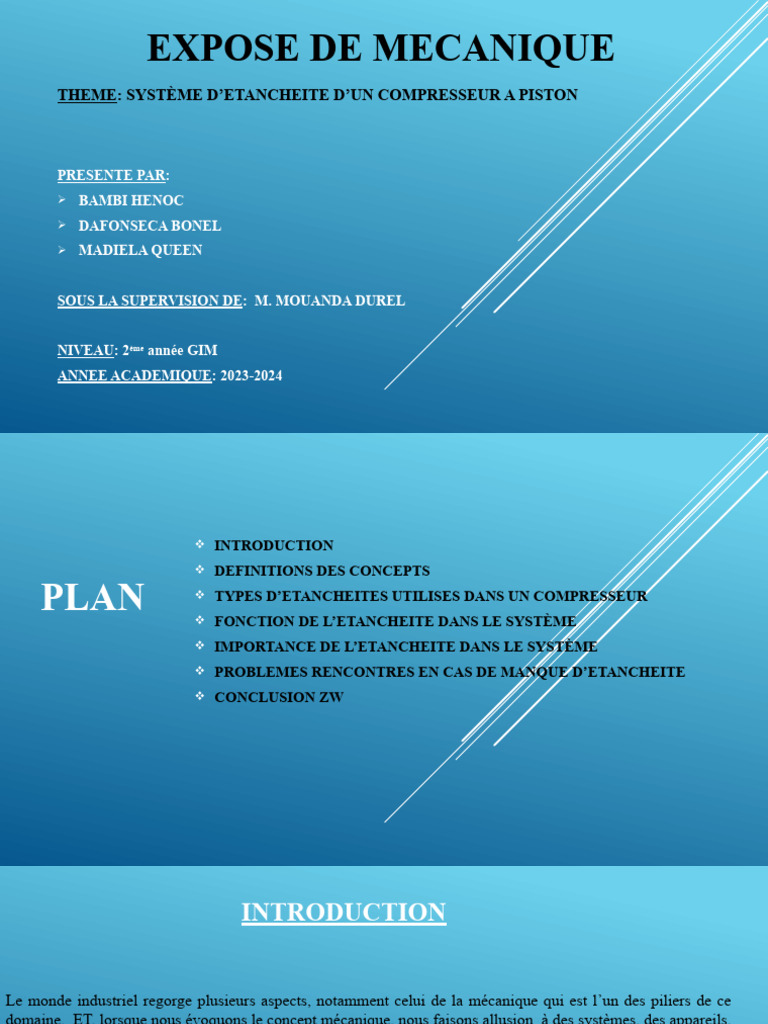 Expose de Mecanique | PDF