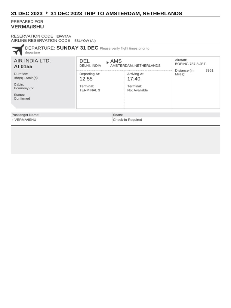 Travel Ticket | PDF