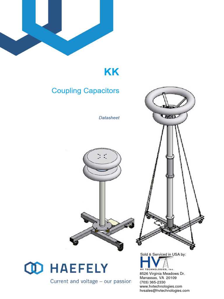 HVT DS HAEFELY KK High Voltage Divider Coupling Capacitor V2003 | PDF ...