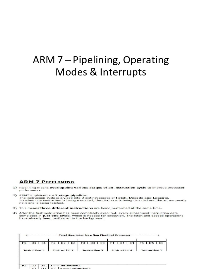 11 Arm 7 Tdmi Modes Operation Pdf Teaching Methods And Materials 