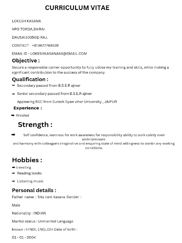 Lokesh Kasana Resume | PDF