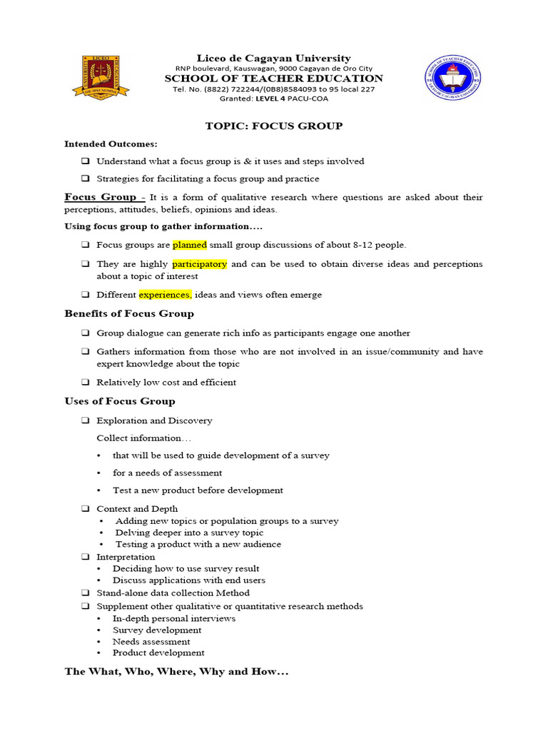 TRANSCRIPT - Focus Group | PDF