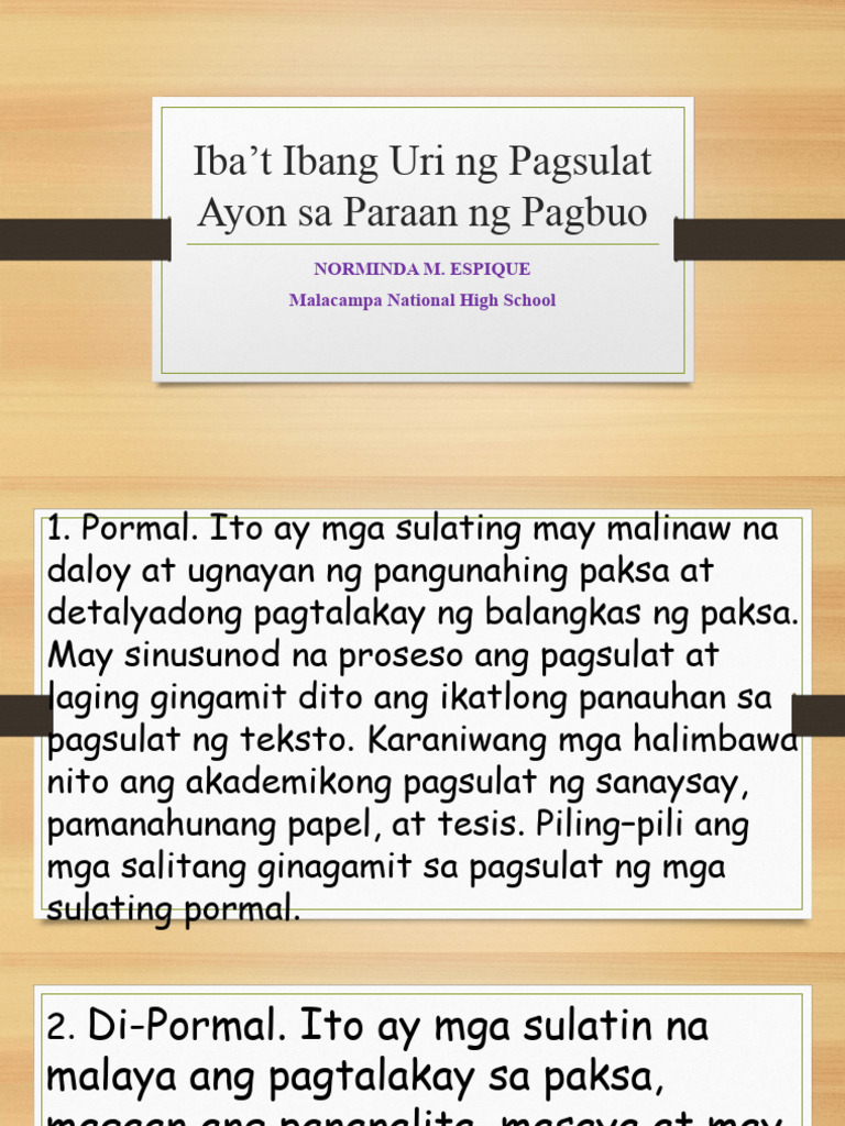 3iba't Ibang Uri NG Pagsulat | PDF