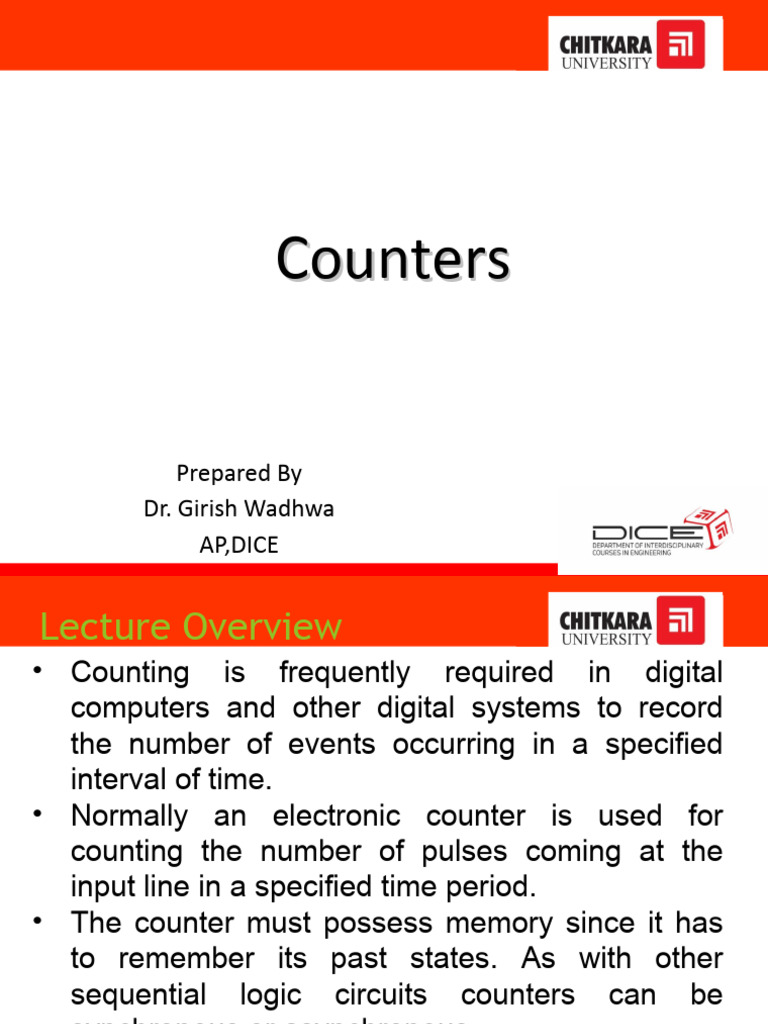 Counters | PDF | Electronic Circuits | Telecommunications Engineering