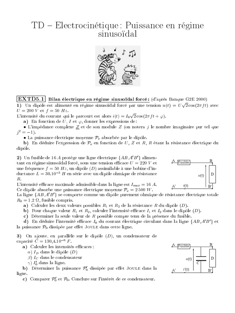 TD5 20078 Electrocinetique | PDF | Méthodes et références pédagogiques