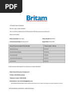 Britam Student PA Cover Note | PDF | Insurance