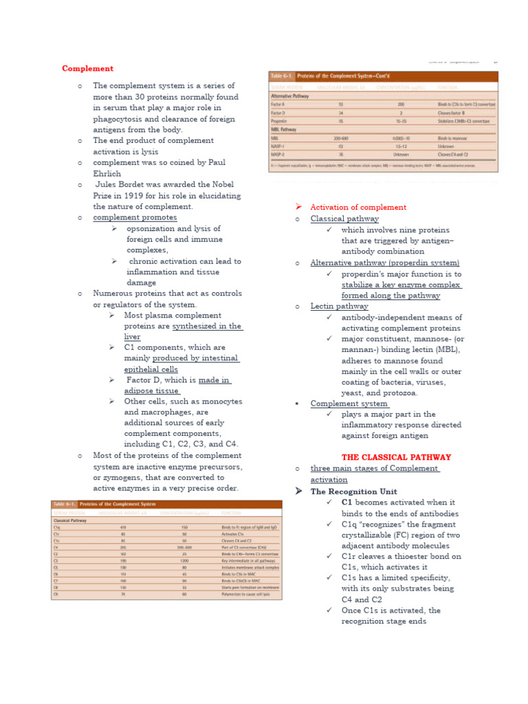 Complement System | PDF | Complement System | Immunology Complement System | PDF | Complement System | Immunology