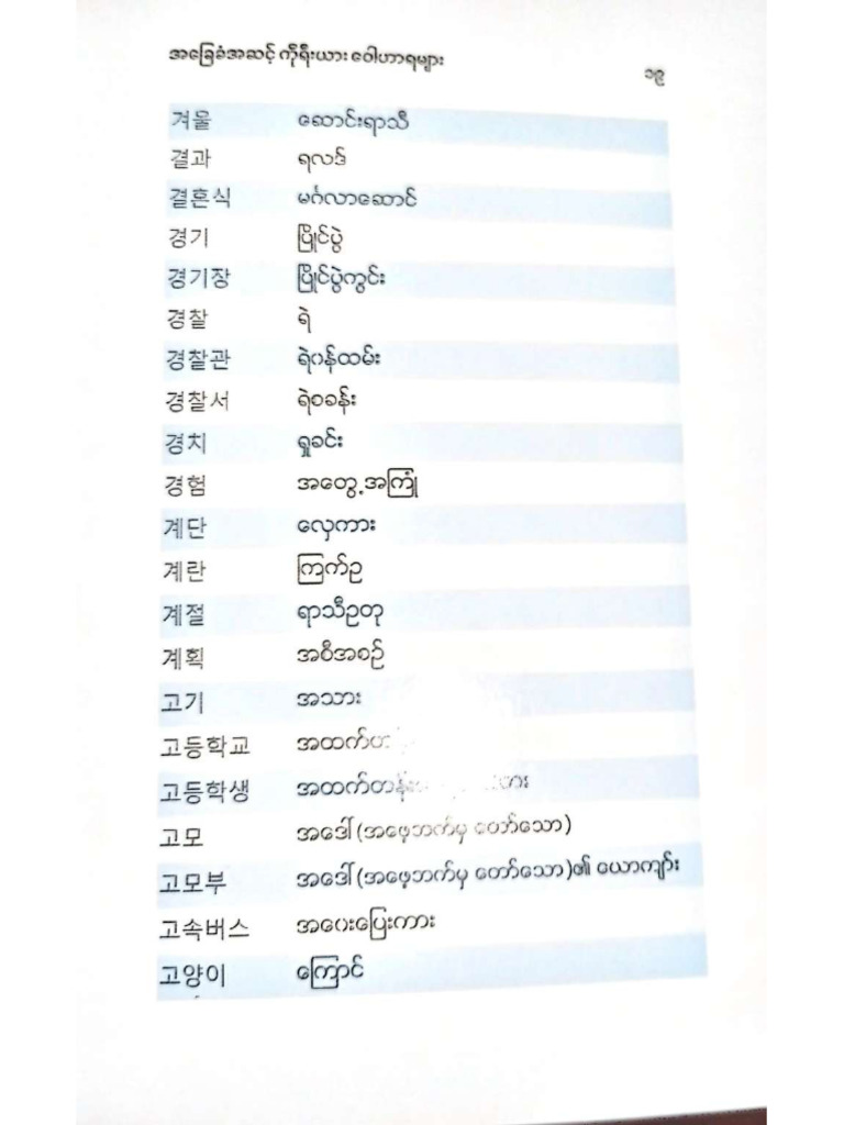 Korean Vocabulary Pdf