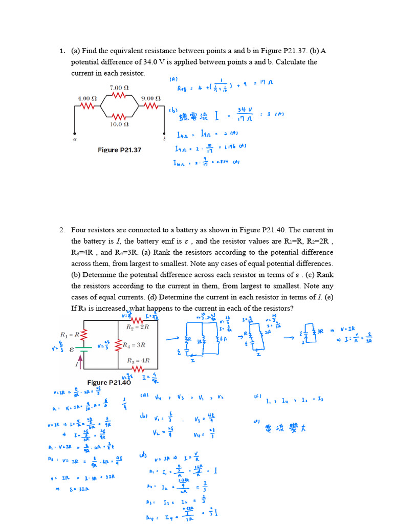 Homework Chapter 21 -2023 | PDF | Electrical Engineering | Electronic Circuits