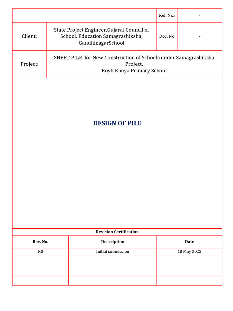 Sheet Pile Compound Wall | PDF