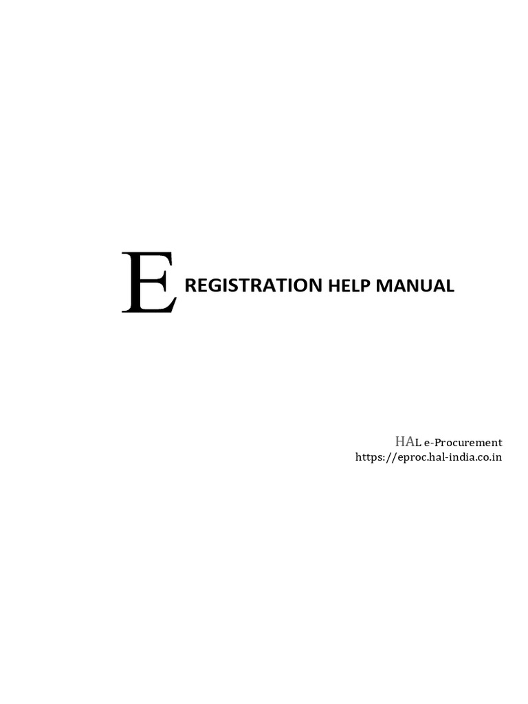 ERegistrationmanual 20221 | PDF | Finance & Money Management