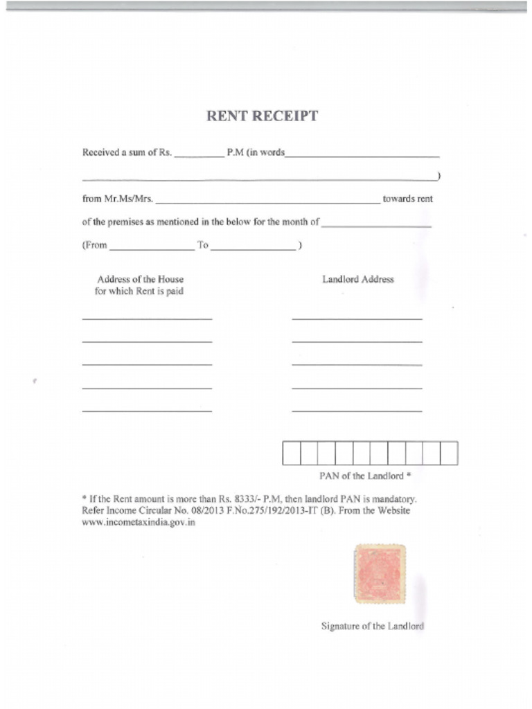 Rent Receipt | PDF