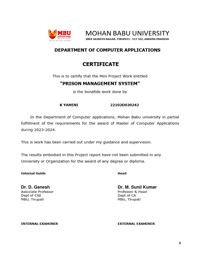 Prison Management System 1 | PDF | Class (Computer Programming) | Use Case