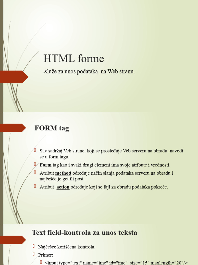HTML Forme | PDF