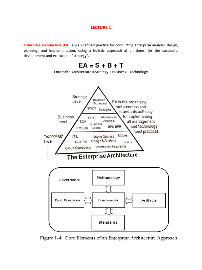 Lec 1 | PDF | Enterprise Architecture | Systems Engineering
