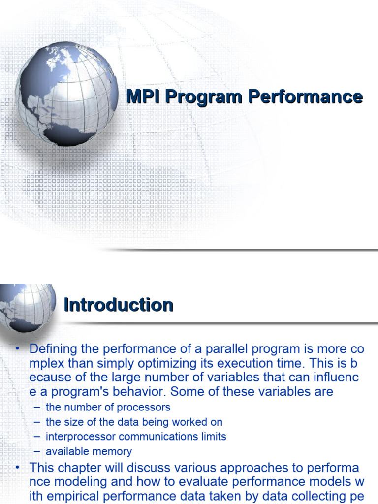 12-MPIProgramPerformance | PDF | Parallel Computing | Cpu Cache
