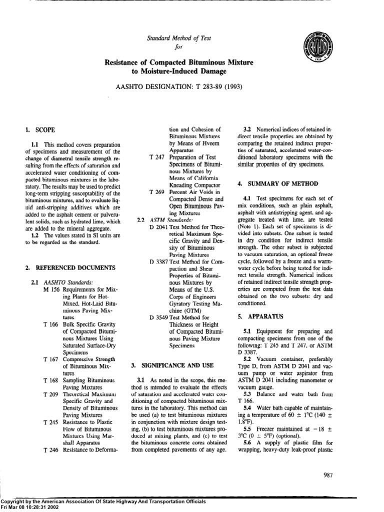 AAshto T283 | PDF