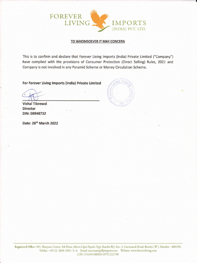 Self Declaration 2022 | PDF