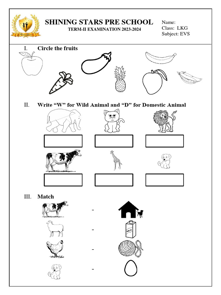Term 2 LKG EVS 2023 | PDF