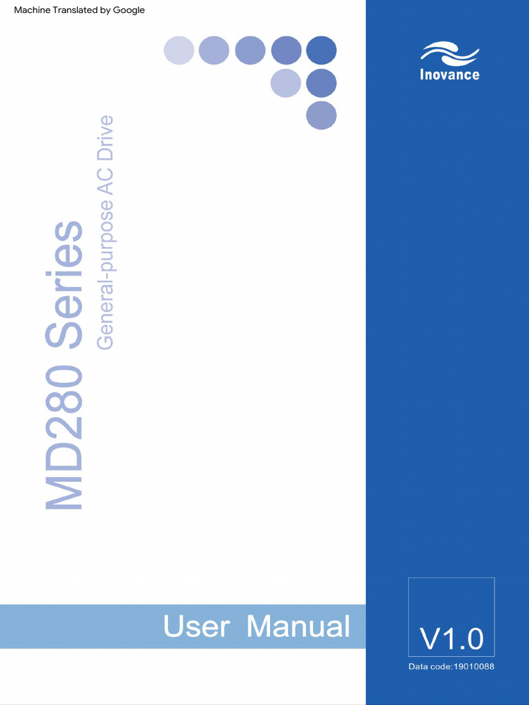 INOVANCE-MD280 Variador | PDF | Fuente de alimentación | Energia electrica