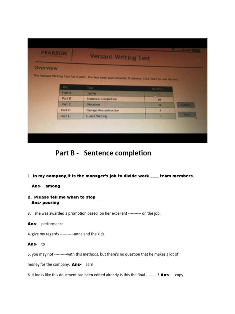 Sentence Completion | PDF