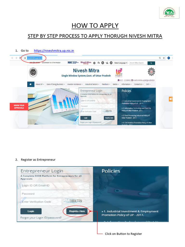 How-to-Apply-for-YEIDA-application-through-Nivesh-Mitra | PDF