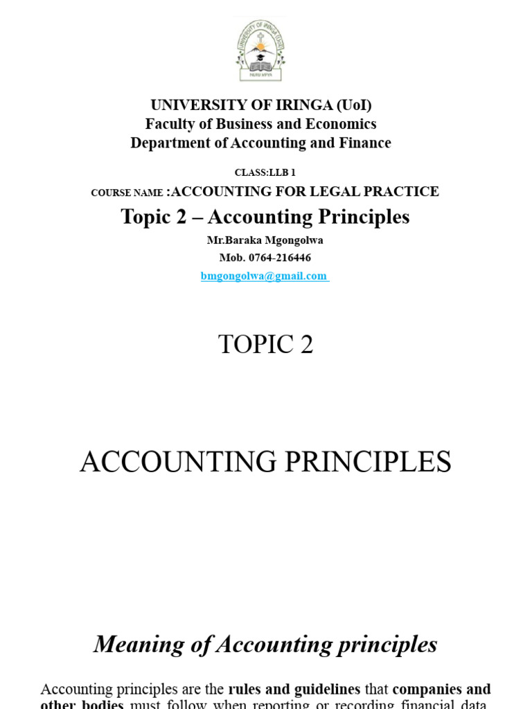 Accounting Principles for Legal Practice | PDF | Finance & Money Management