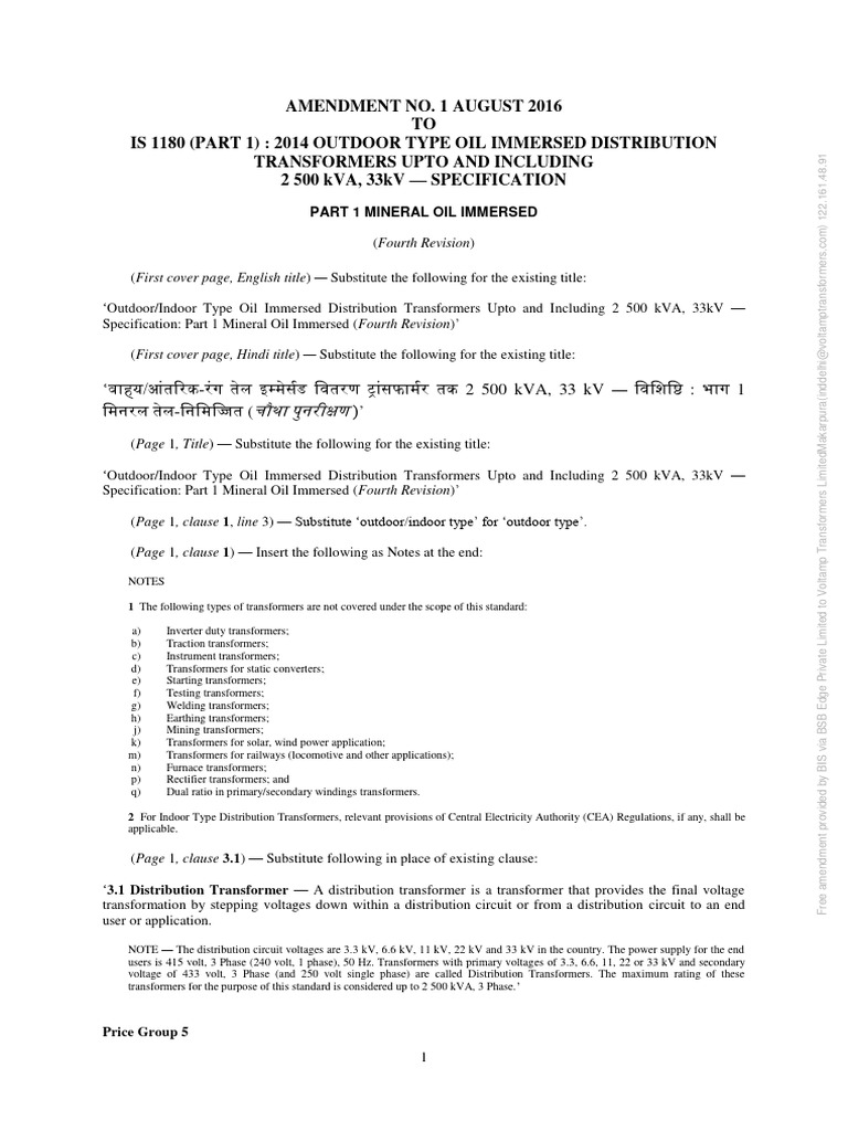 1180_1A1 | PDF | Electric Power Distribution | Transformer