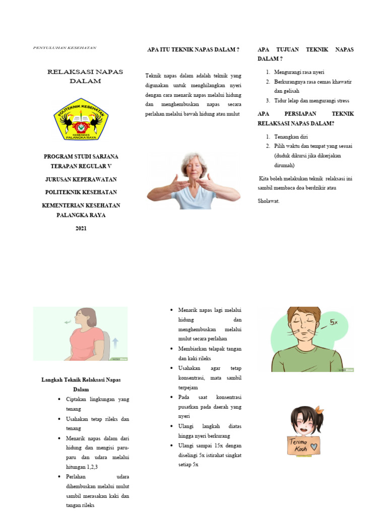 Leaflet Relaksasi Napas Dalam | PDF