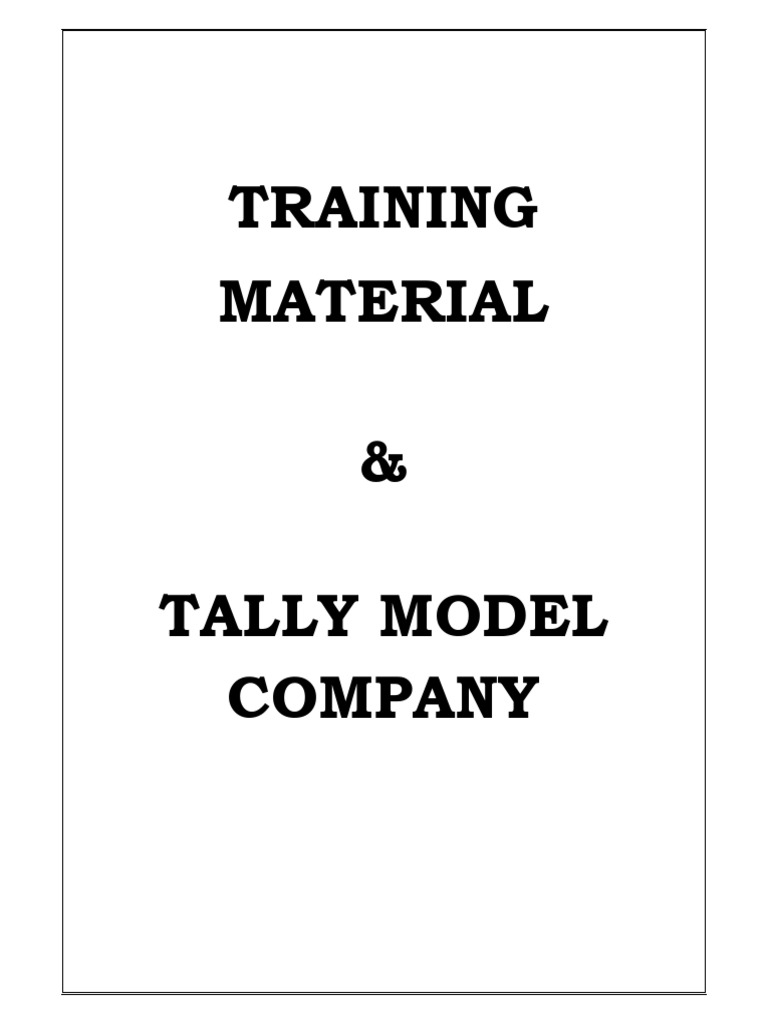 Tally Book For Training | PDF