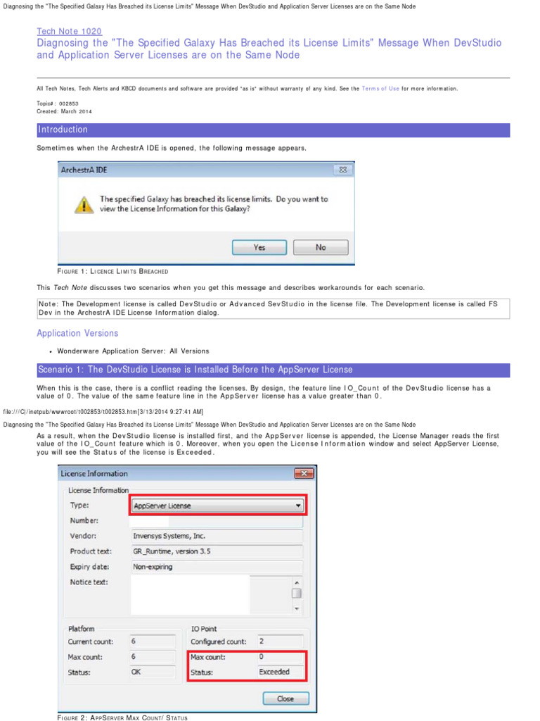 Diagnosing The "The Specified Galaxy Has Breached Its License Limits ...