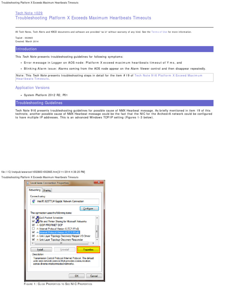 Tech Note 1029 - Troubleshooting Platform X Exceeds Maximum Heartbeats ...