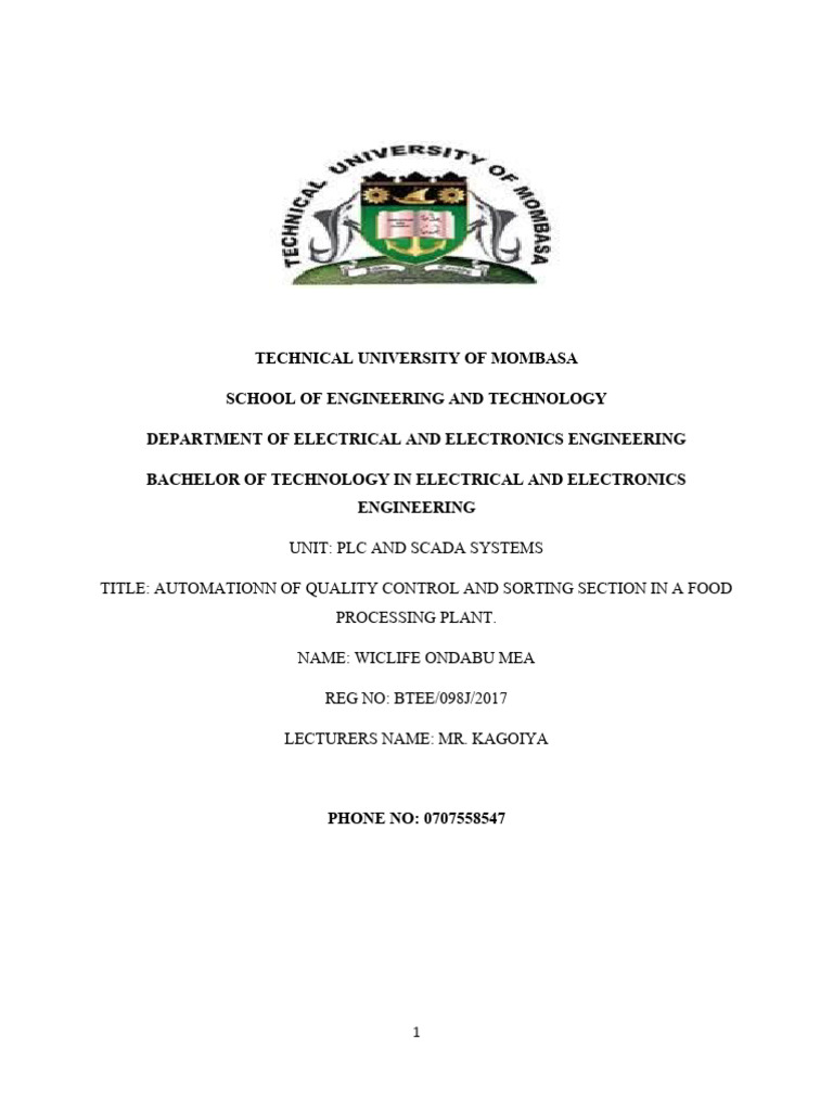 Plc&Scada Project | PDF