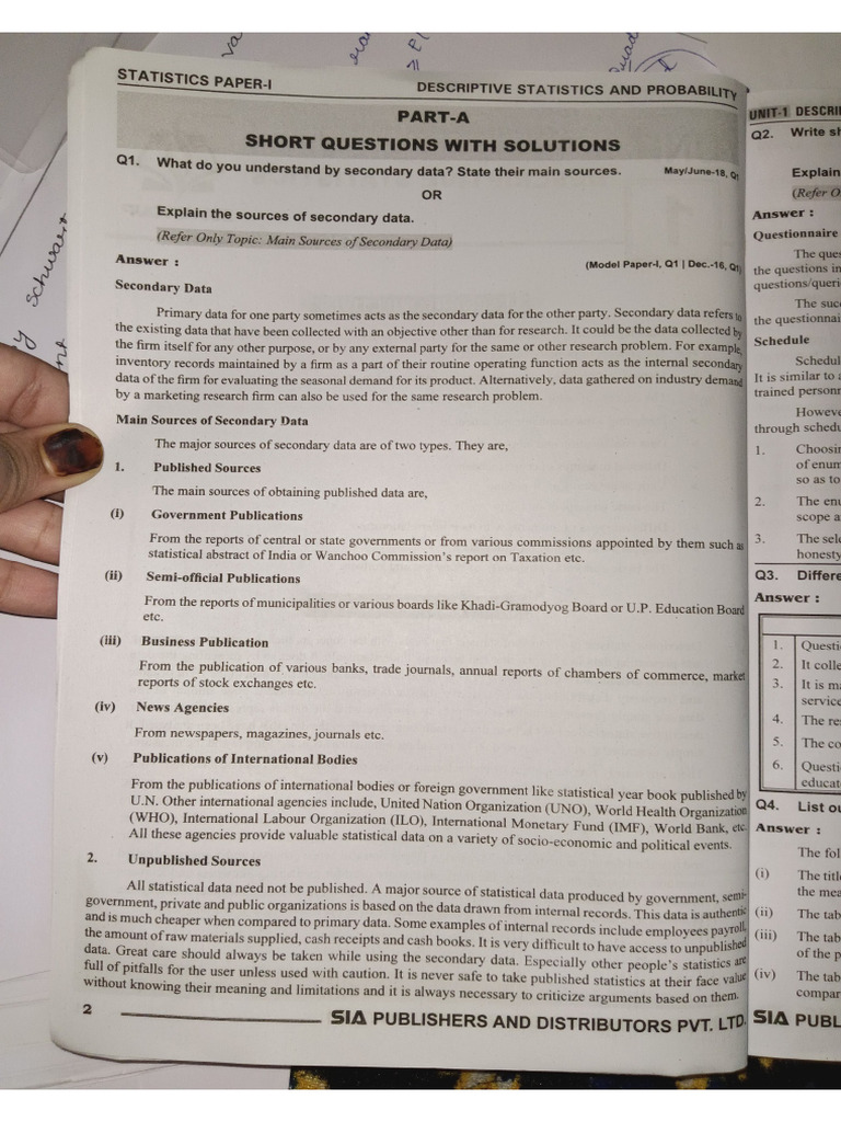 Unit 1 Stastics | PDF