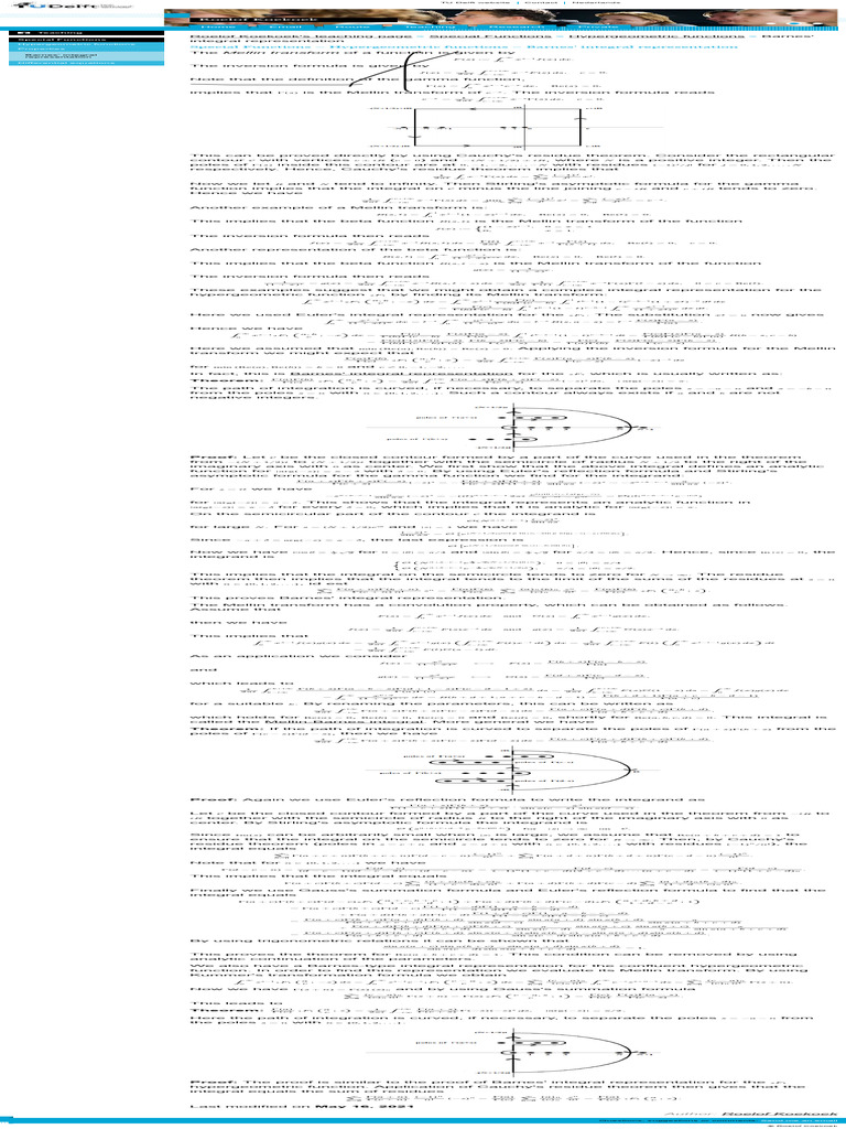 Special Functions - Hypergeometric Functions - Barnes' Integral ...