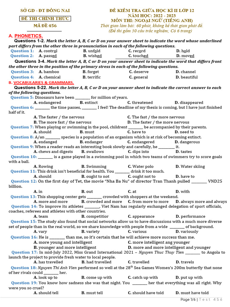 Grade 12 English Midterm Exam | PDF | Lionel Messi