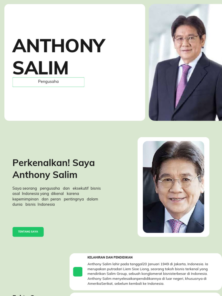 Profil Anthony Salim dan Salim Group | PDF | Karier & Perkembangan | Bisnis