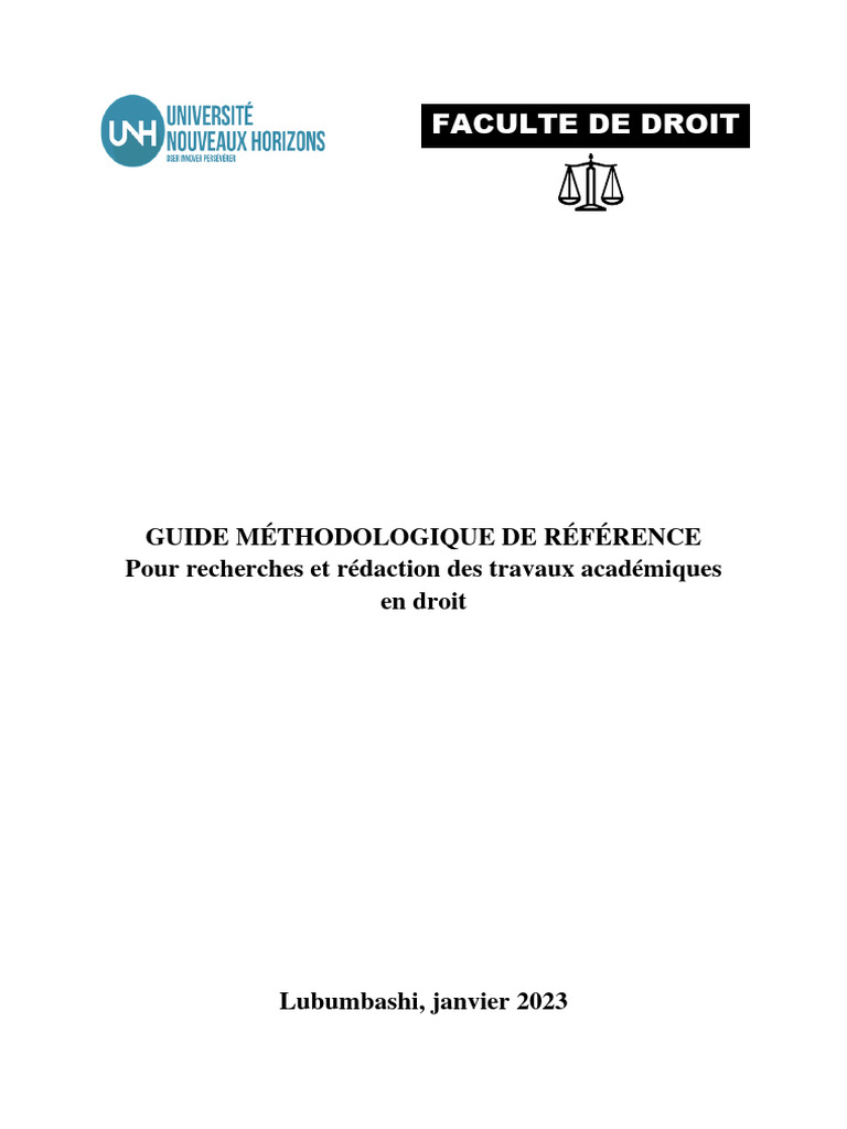 Guide de Rédaction Des Mémoires | PDF