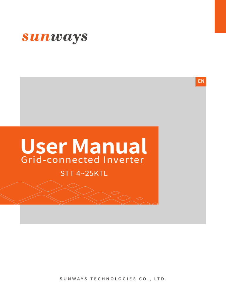 Stt-4 25ktl User Manual en | PDF